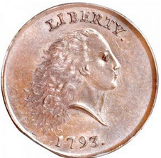 Flowing Hair Large Cents - Chain Reverse (1793) Silver Price - United ...