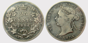 25 cents 1888- Wide 8's Victoria Silver Price - Canada Silver Coin Value | ScrapMonster