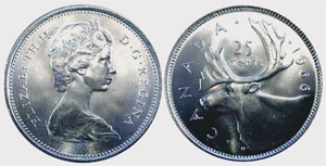 25 cents 1975 Elizabeth II Nickel Price - Canada Nickel Coin Value ...