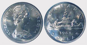 1 dollar 1975 Elizabeth II Nickel Price - Canada Nickel Coin Value